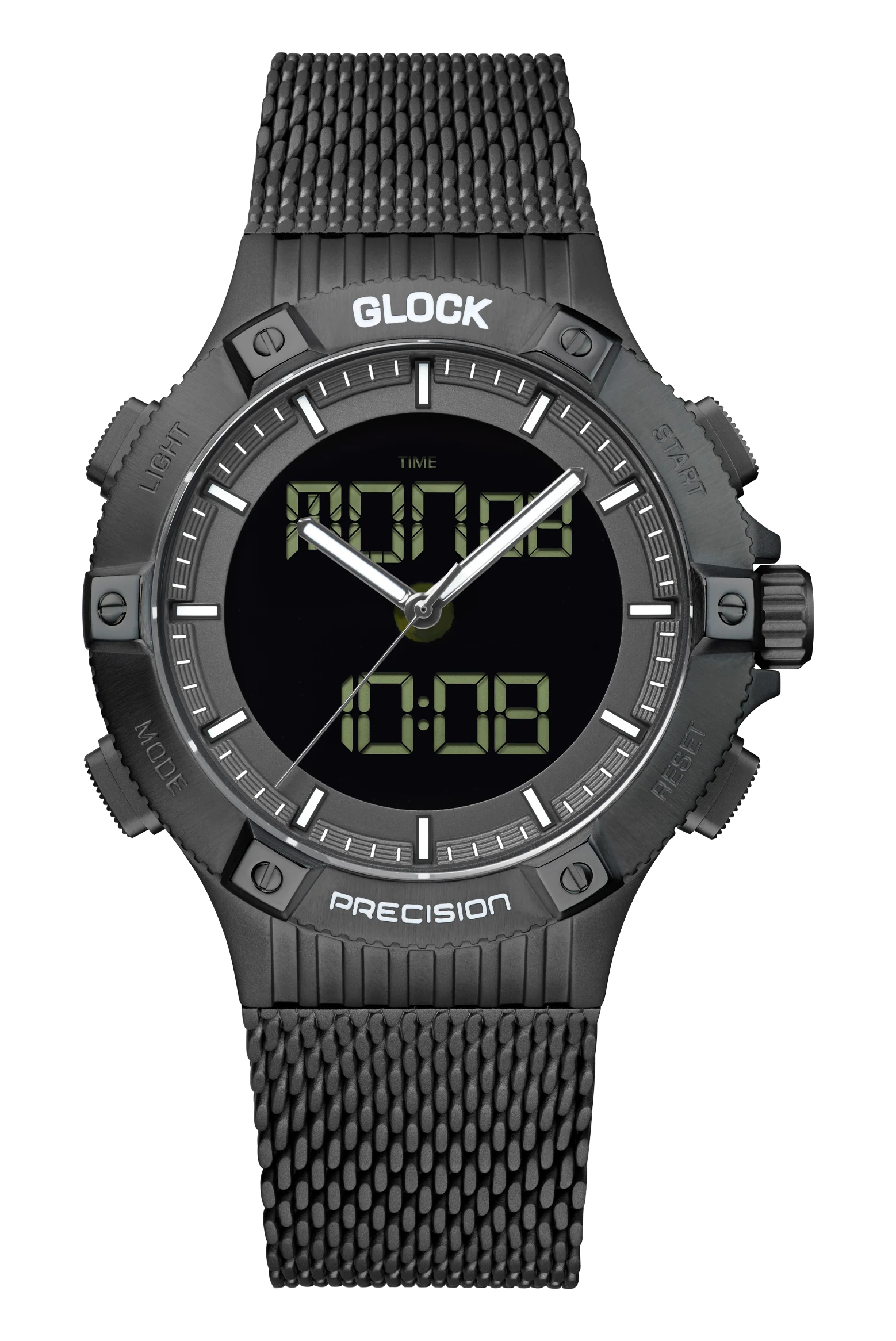 Modern Sunblasted Stainless Steel Glock Watch